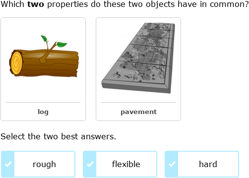 IXL - Compare properties of objects (Year 4 science practice)