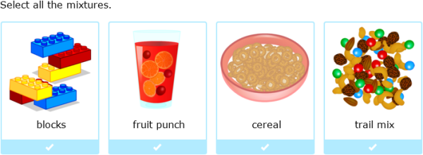 IXL - Identify mixtures (Year 4 science practice)