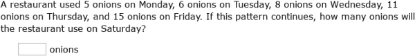 IXL - Number sequences: word problems (Year 7 maths practice)