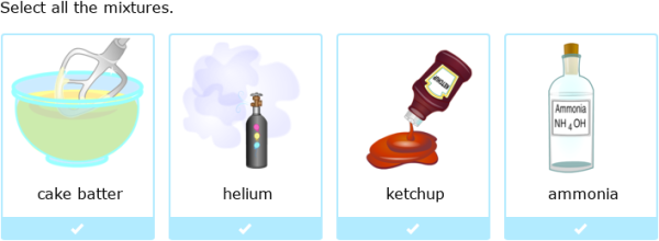 IXL - Identify mixtures (Year 8 science practice)