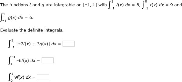 IXL - Properties of definite integrals (Year 13 maths practice)