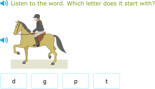 IXL - Which letter does the word start with? (Year 2 English practice)