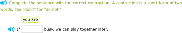 IXL - Use pronoun-verb contractions (Year 3 English practice)