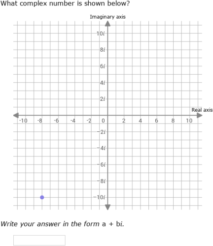 IXL - Introduction to the complex plane (Year 13 maths practice)