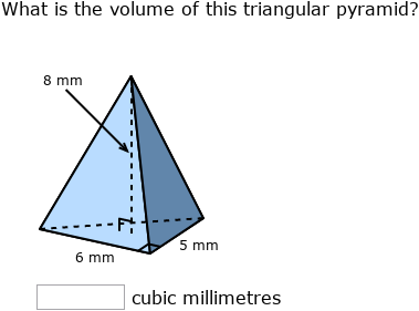 IXL - Volume of triangular pyramids (Year 8 maths practice)