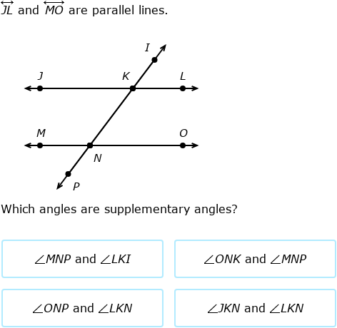 IXL - Transversals of parallel lines: name angle pairs (Year 7 maths practice)