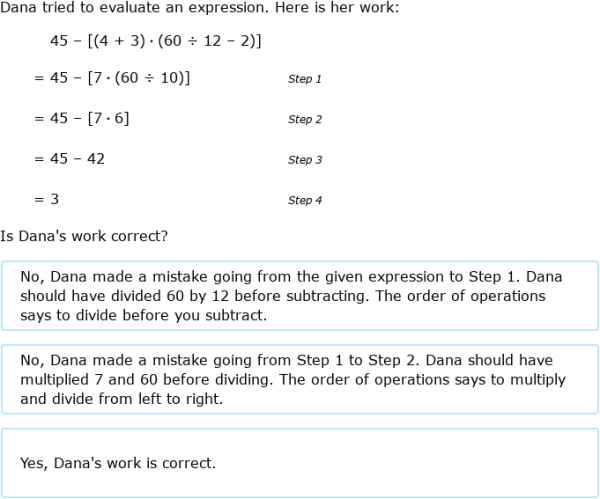 IXL - Identify mistakes involving the order of operations (Year 7 maths ...