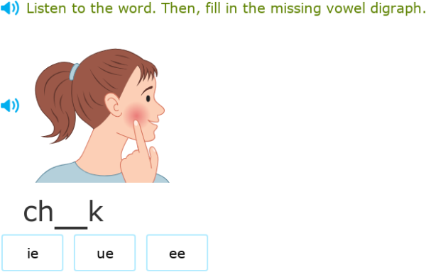 IXL - Complete the word with the right vowel digraph (Year 2 English ...