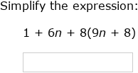 IXL - Simplify linear expressions (Year 8 maths practice)
