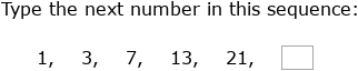 IXL - Complete an increasing number sequence (Year 6 maths practice)