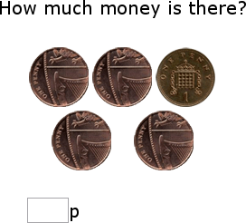 IXL - Count money - 1p coins only (Year 1 maths practice)