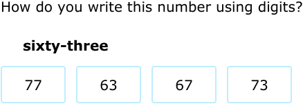 IXL - Convert words to digits (Year 2 maths practice)