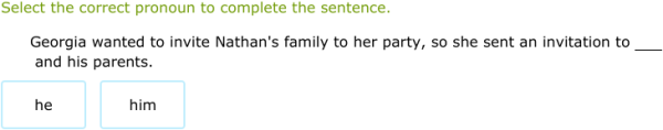 IXL - Compound subjects and objects with pronouns (Year 7 English practice)