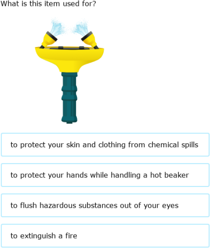 IXL - Laboratory safety equipment (Year 7 science practice)