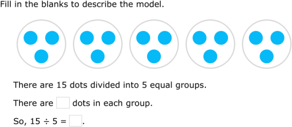 IXL - Write division sentences for equal groups (Year 1 maths practice)