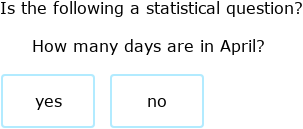 IXL - Identify statistical questions (Year 6 maths practice)