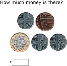 IXL - Count coins and notes - up to £5 note (Year 4 maths practice)
