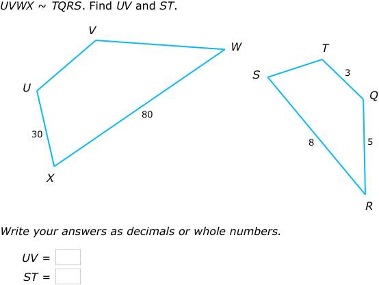 IXL - Side lengths and angle measures in similar figures (Year 11 maths ...