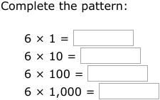 IXL - Multiplication patterns over increasing place values (Year 4 maths practice)