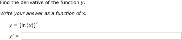Ixl Find Derivatives Using Logarithmic Differentiation Year 13 Maths 1027