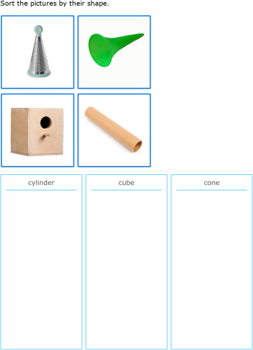 IXL - Sort objects by three-dimensional shape (Year 1 science practice)