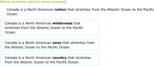 IXL - Which sentence has the same meaning? (Year 5 English practice)