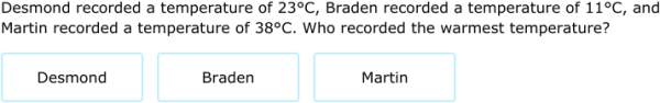 IXL - Compare temperatures above and below zero (Year 7 maths practice)