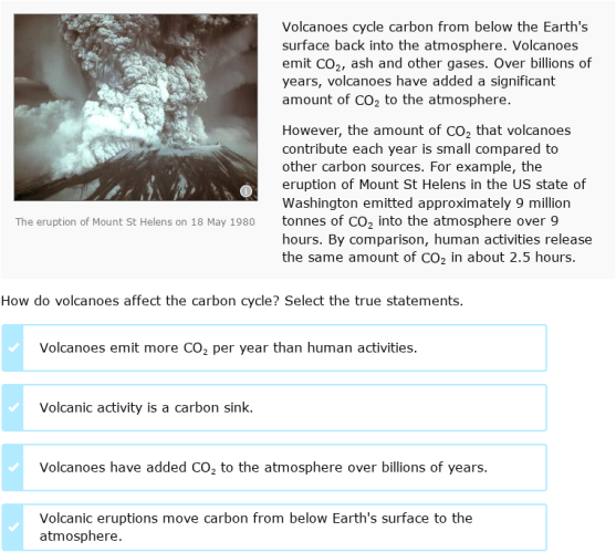 IXL - The carbon cycle (Year 8 science practice)