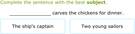 IXL - Use the correct subject or verb (Year 4 English practice)