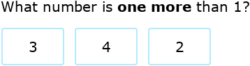 IXL - One more - up to 5 (Year 1 maths practice)