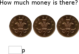 IXL - Count money - 1p, 2p and 5p coins (Year 1 maths practice)