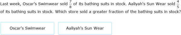 IXL - Compare fractions: word problems (Year 7 maths practice)