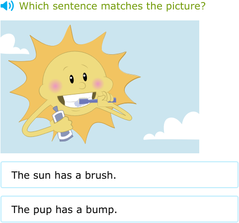 IXL - Choose the short u sentence that matches the picture (Year 2 ...