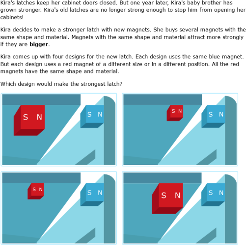 IXL - Solve problems using magnets (Year 4 science practice)