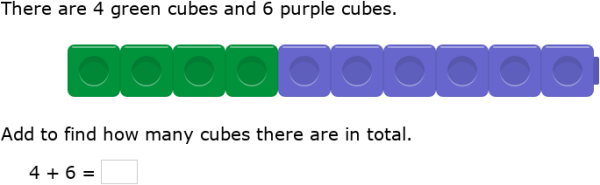 IXL - Add with cubes - sums up to 10 (Reception maths practice)