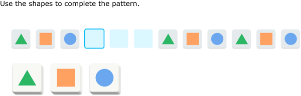 IXL - Complete a repeating pattern (Year 4 maths practice)