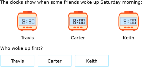 IXL - Compare clocks II (Year 2 maths practice)