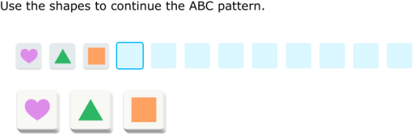 IXL - Make a pattern (Year 2 maths practice)
