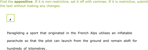 IXL - Commas with non-restrictive elements (Year 12 English practice)