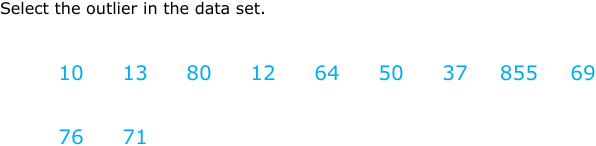 IXL - Identify an outlier (Year 13 maths practice)