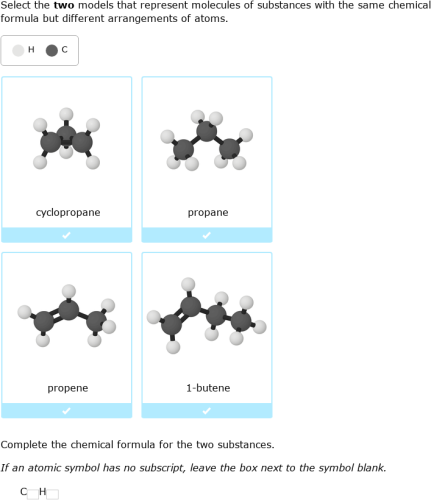 IXL - How are substances represented by chemical formulas and models ...