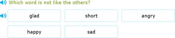 IXL - Which word is not like the others? (Year 2 English practice)