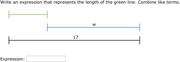 IXL - Write variable expressions from diagrams (Year 9 maths practice)