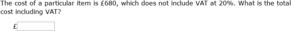 IXL - Percents - calculate VAT (Year 7 maths practice)
