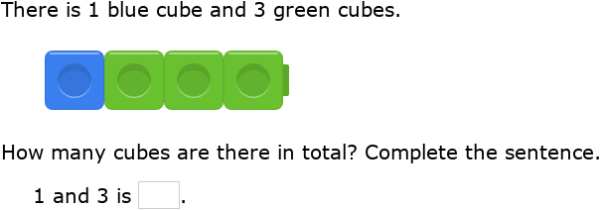 IXL - Put together cubes - sums up to 5 (Reception maths practice)