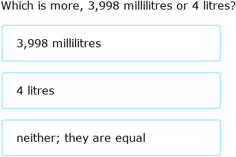 IXL - Compare and convert metric units of volume (Year 8 maths practice)