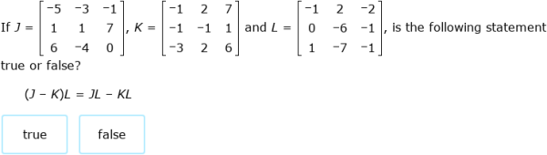 IXL - Properties of matrices (Year 12 maths practice)