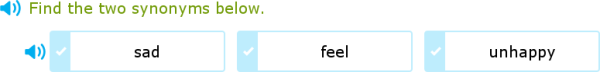IXL - Choose the synonyms (Year 2 English practice)