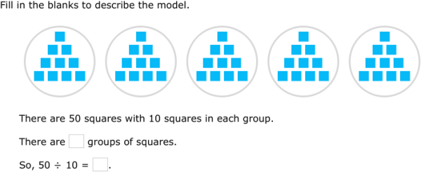 IXL - Write division sentences for equal groups (Year 4 maths practice)