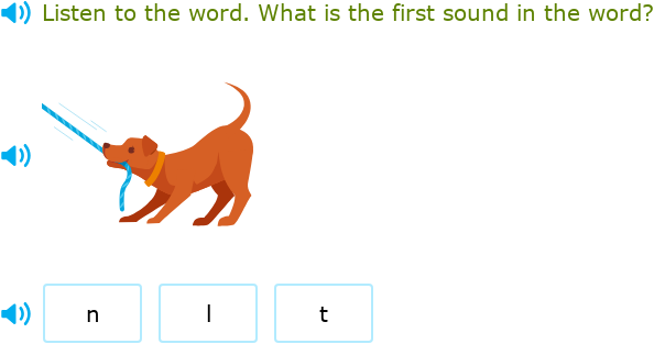 IXL - Identify the first sound in a word (Reception English practice)